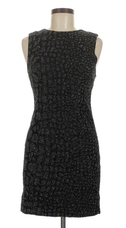 All Saints | Dresses | Allsaints Black Silver Sequin Beaded Animal ...